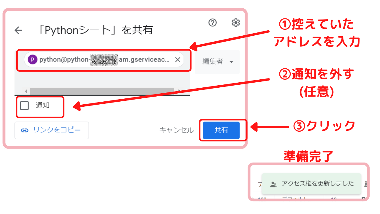 【Python×Googleスプレッドシート】スプレッドシートの操作をする方法《事前準備》｜yunifusu-プログラミング-